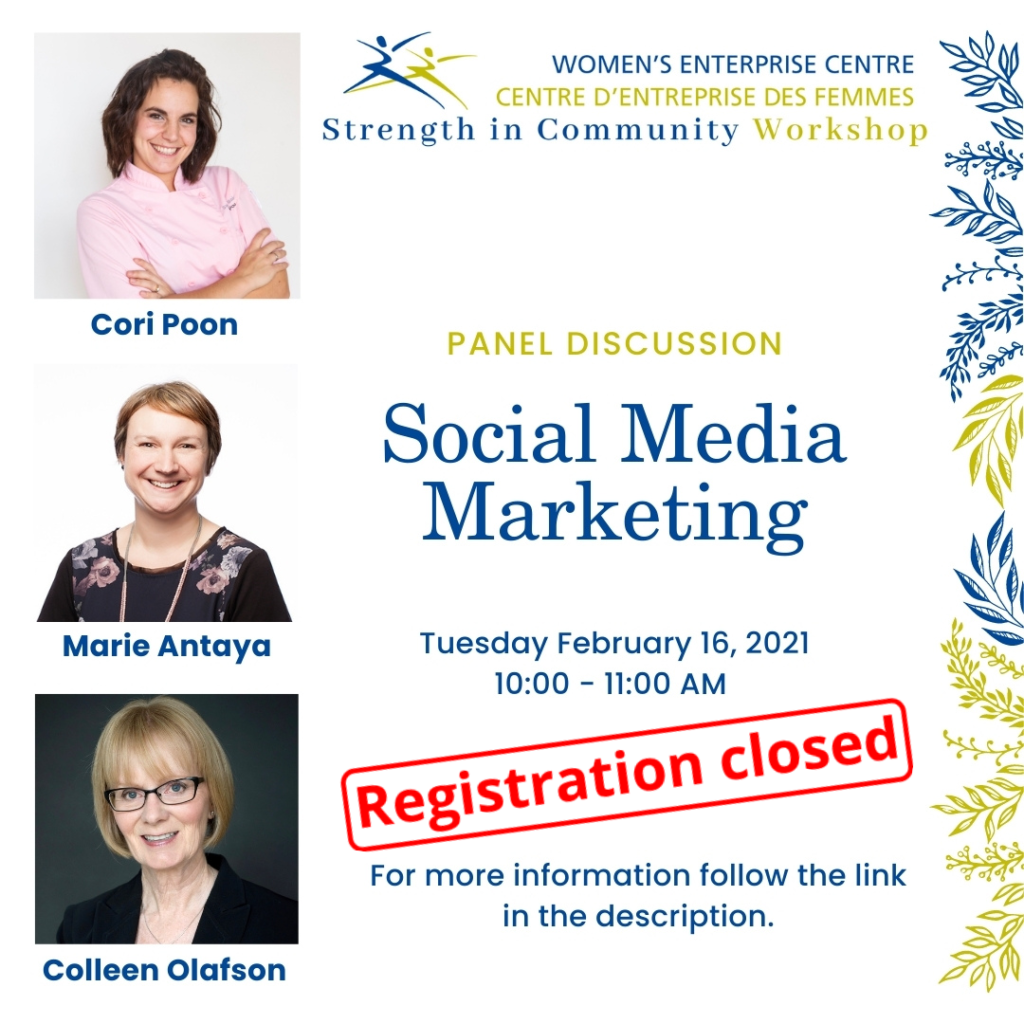Panel Discussion – Social Media Marketing - Women's Enterprise Centre ...